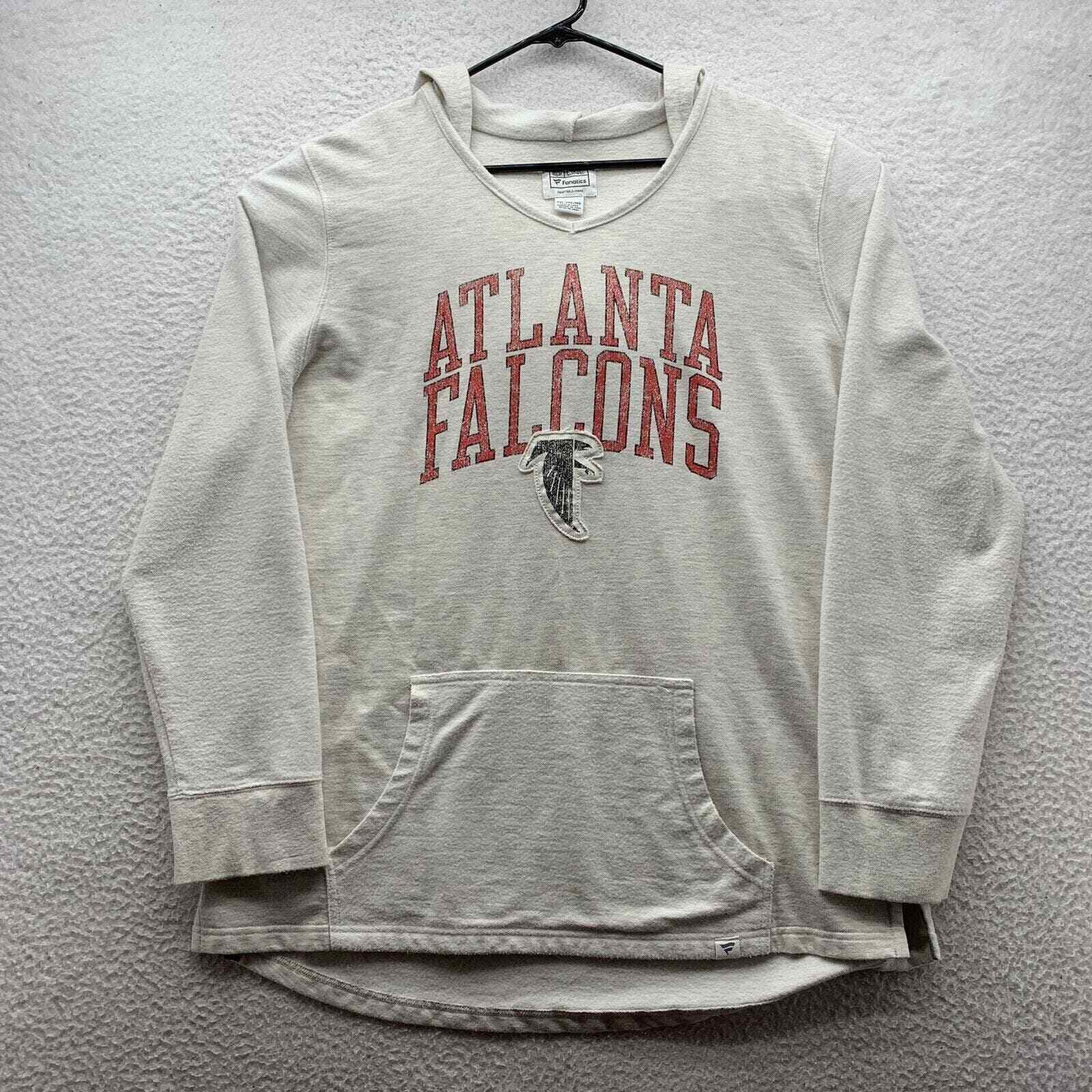 Fanatics Atlanta Falcons Hoodie Womens XL Pro Line NFL Thumbholes ...