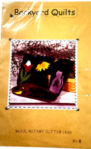 Stitchery Backyard Quilts Vintage 2002 Craft Pattern WOOL ROTARY CUTTER ...