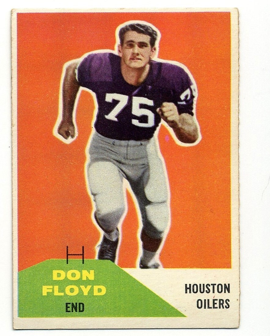 1960 FLEER HOUSTON OILERS DON FLOYD #113 EX-MT ROOKIE CARD | eBay