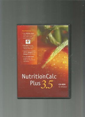 NutritionCalc Plus 3.5 (CD-Rom for Windows) 2013, VG | eBay