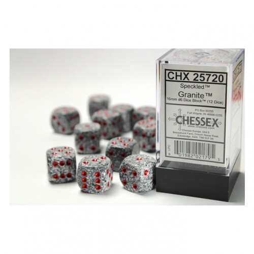 Dice - 16Mm - Speckled Granite (Dice Set 12 X W6) | eBay