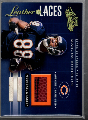 B4425- 2001 Absolute Memorabilia Cuir Et Lacets #LL19 Marcus Robinson ...