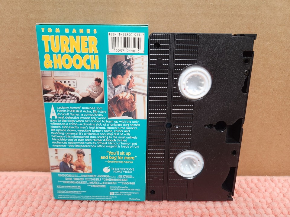 VTG 1996 "Turner & Hooch" VHS Tape Original VHS Release Touchstone Home ...