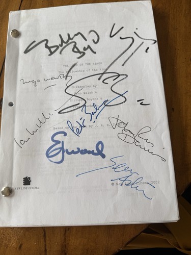 Lord Of The Rings The Two Towers Cast Signed Script + | eBay