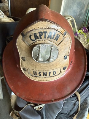 US Naval Fire Dept Helmet-Captain | eBay