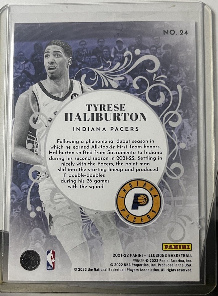 2021-2022 Panini Illusions Tyrese Haliburton King Of Cards Insert #24 ...