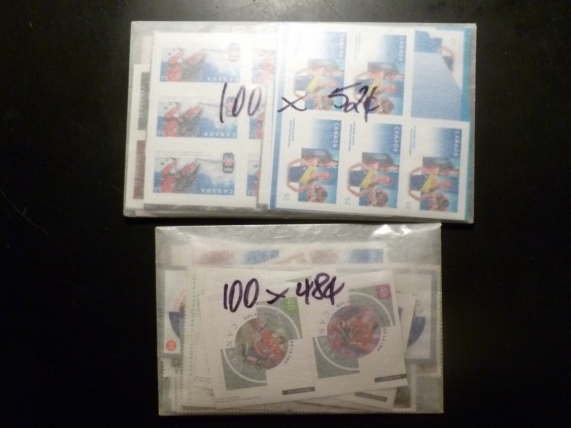 CANADA, mint discount postage (48c + 52c) for current 99c letter rate ...