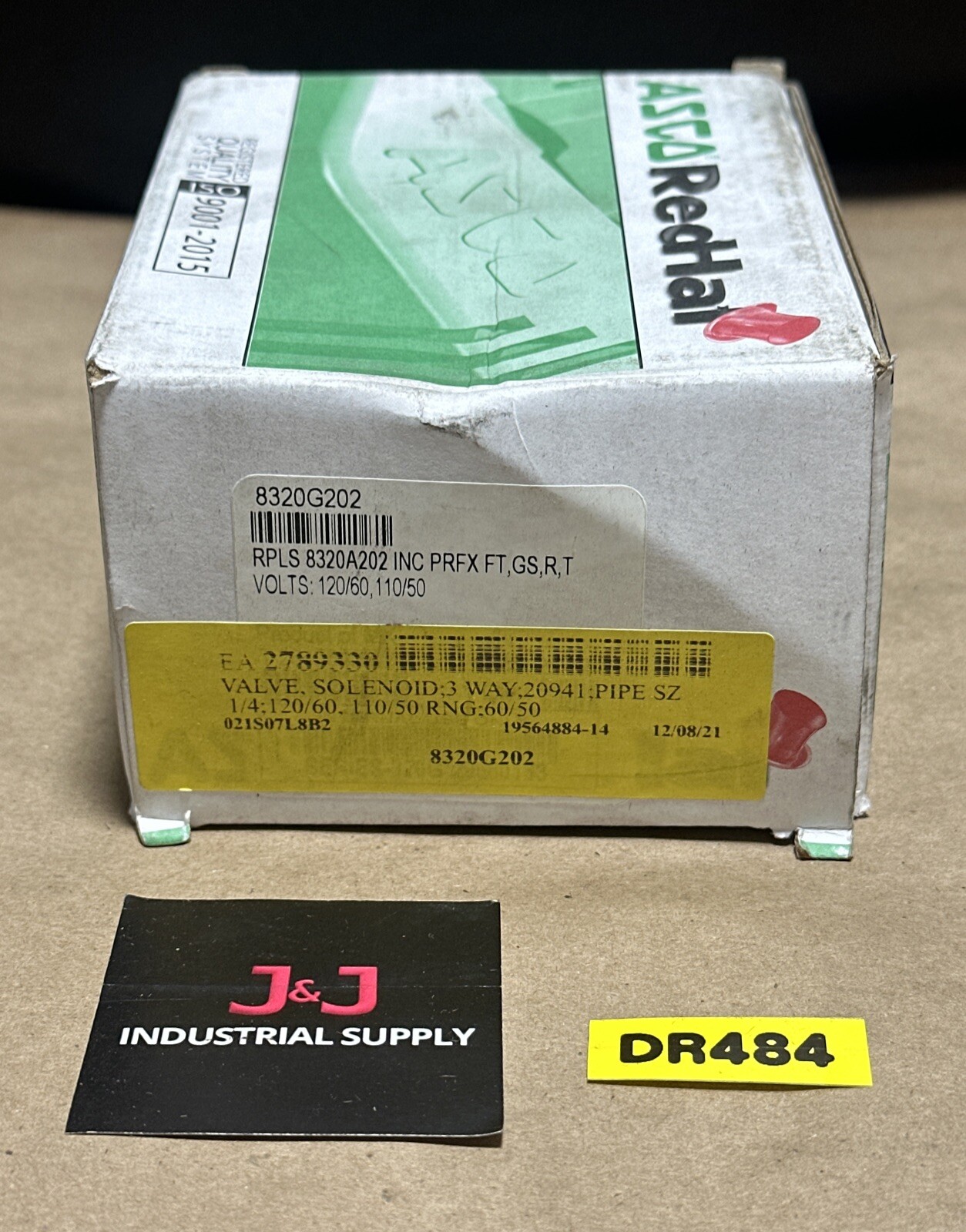 NEW IN BOX- ASCO Red Hat 8320G202 Solenoid Valve, 3-Way, Stainless ...