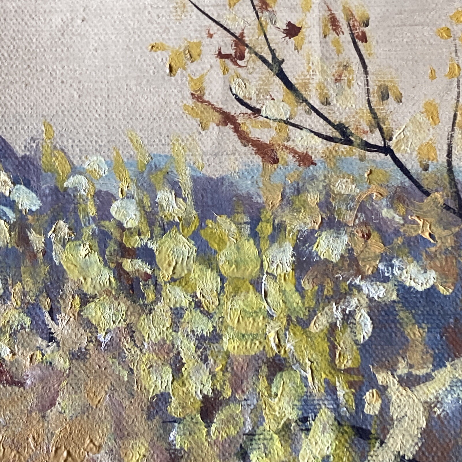 Don Kiger Vintage Oil Painting Autumn Landscape With House And Horse | eBay