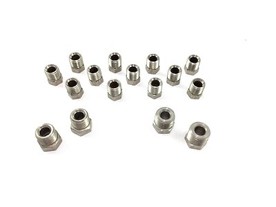 Stainless Brake Line Fitting Kit for 1/4" tube, Inverted Flare (16 SAE ...