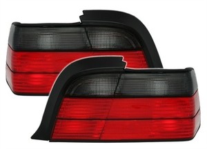 SMOKED REAR TAIL LIGHTS LAMPS FOR BMW E36 3 SERIES COUPE & CONVERTIBLE ...