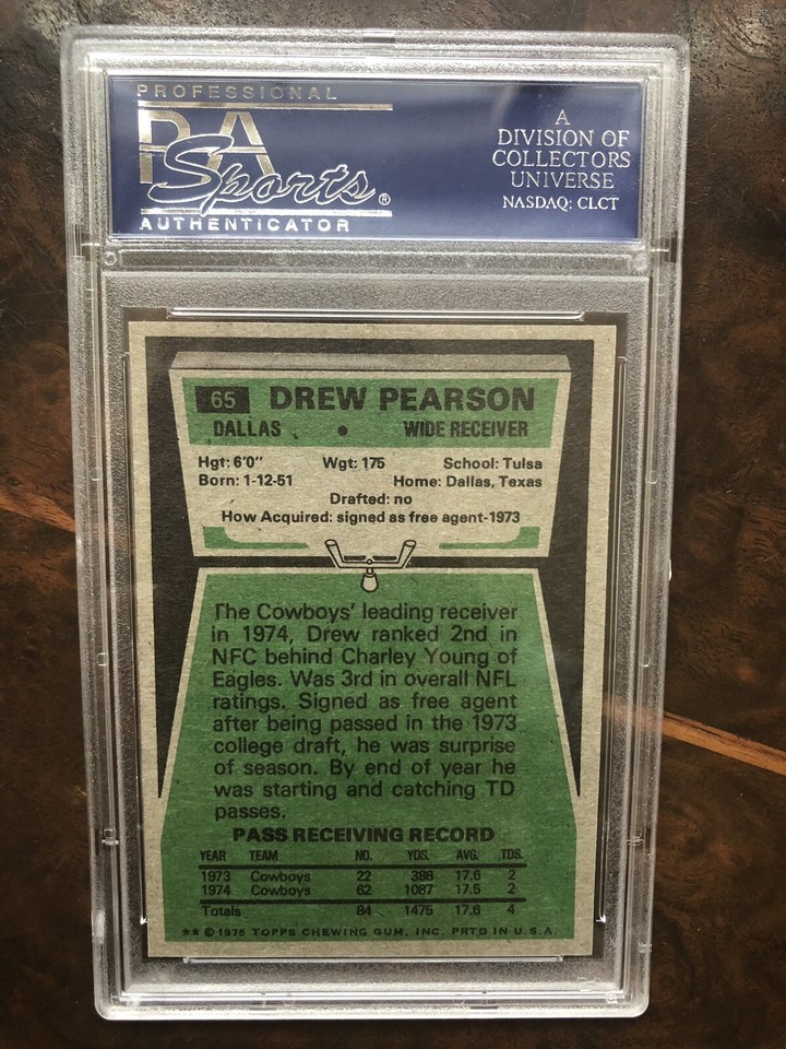 1975 Topps Drew Pearson Rookie PSA 9 | eBay