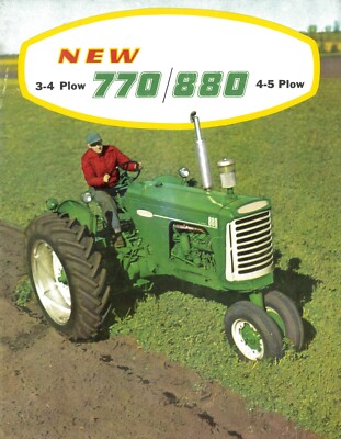New Oliver 3 4 5 Plow 770 & 880 Tractor Color Brochure with Specs 3pt ...