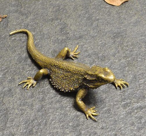 Small Brass Lizard Figurines 115 MM/4.53" Brass Lizard Statue Animal ...