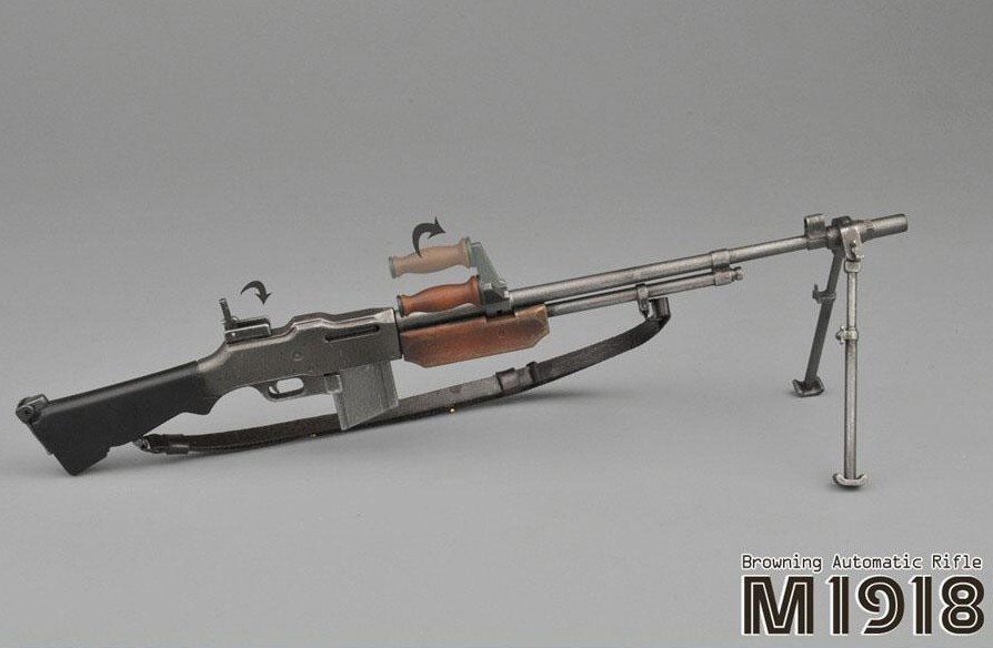1/6 WWII M1918 BAR Light Machine Gun War Model for 12" US Army Soldier ...