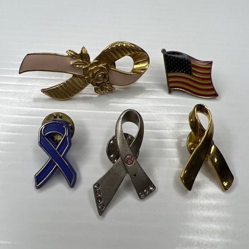 H7 Lot Avon Ribbons Breast Cancer Pink 70s USA American Flag Retro ...