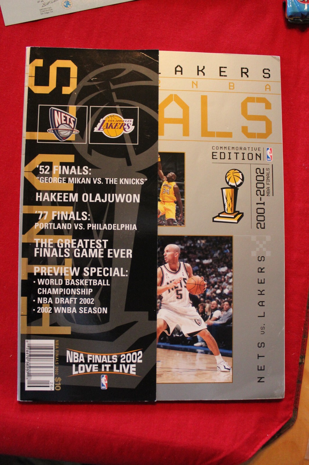 2002 NBA Finals Program-Nets vs LA Lakers-Kobe-Shaq-Kidd-Where's Walton ...