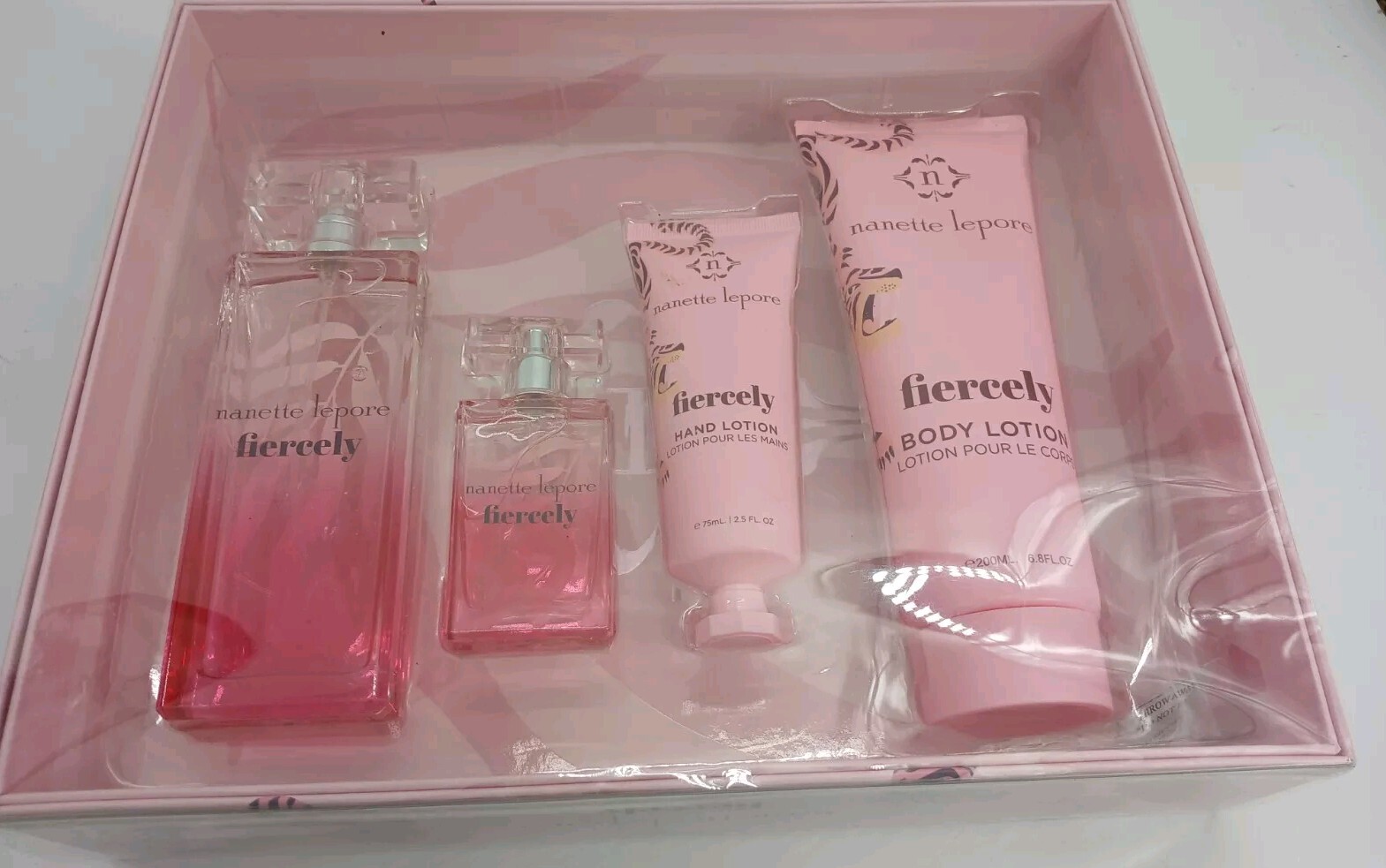 Nanette Lepore Fiercely 4 Pc Gift Set Perfume Fragrance Hand & Body ...