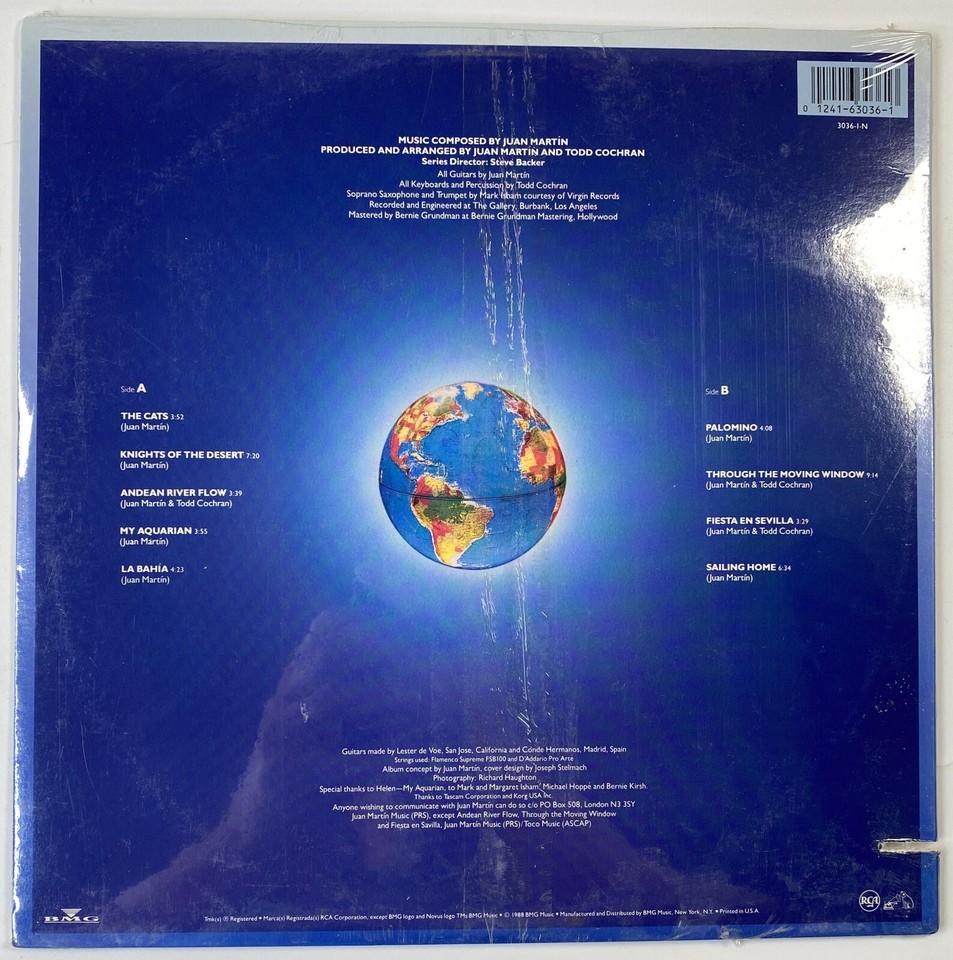 Juan Martin Through the Moving Window Vinyl LP 1988 (Novus 3036) Sealed ...