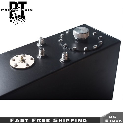 Top-Feed Aluminum Black 17 Gallon Slim Race Fuel Cell Gas Tank w/ Level ...