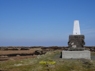 Photo 6x4 Peat hags and a prominent trig Cheviot, The The triangulation ...