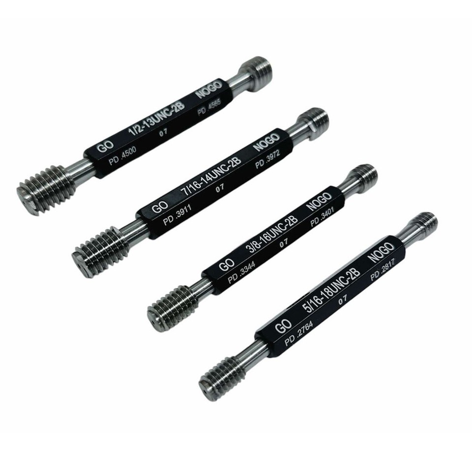 10 PC Thread Gauge Set Double End Go & No Go Class Plug W/ Certificate ...