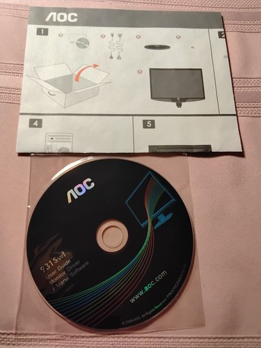 AOC 931Swl User Guide Monitor Driver i-Menu Software CD | eBay