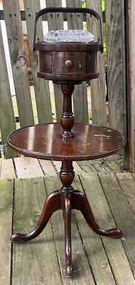 Ferguson Bros Mahogany Wood Two Tiered Smoking Table Ash Tray Stand W ...