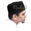 SET White Black Muslim Kufi Hat Tall Madinah Embroidered Islamic Double ...