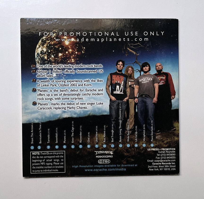 Adema Planets Full Length Promo Advance Picture CD | eBay
