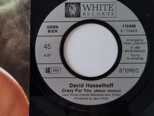 David Hasselhoff - Crazy for you 7'' Vinyl Germany | eBay