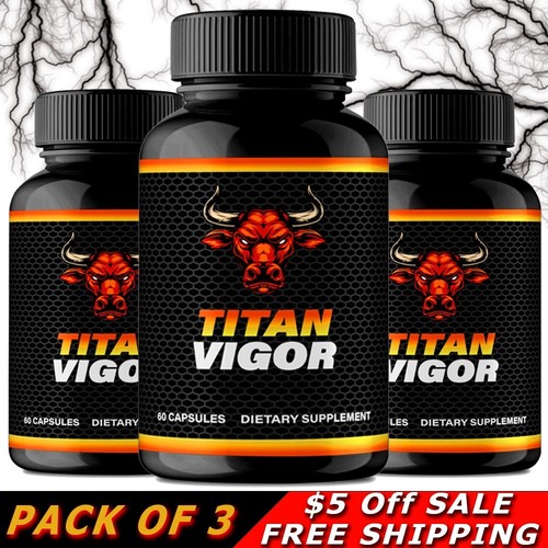 Titan Vigor for Men, Male Energy & Vitality Pills, Hormone Support ...