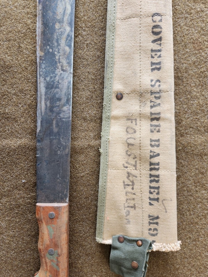 Named WW2 WWII? Post War? Machete With Modified Cover from Spare Barrel ...