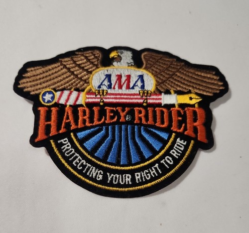 Harley Davidson AMA Eagle Motorcycle Vest Patch, Protecting Your Right To Ride | eBay