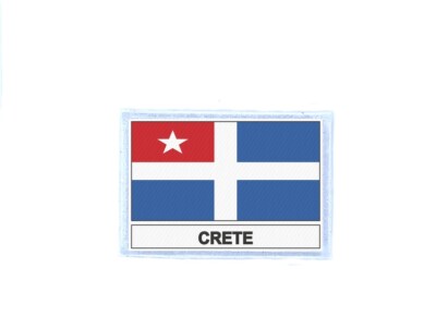 Patch badge iron on glue flag country creta crete islands | eBay