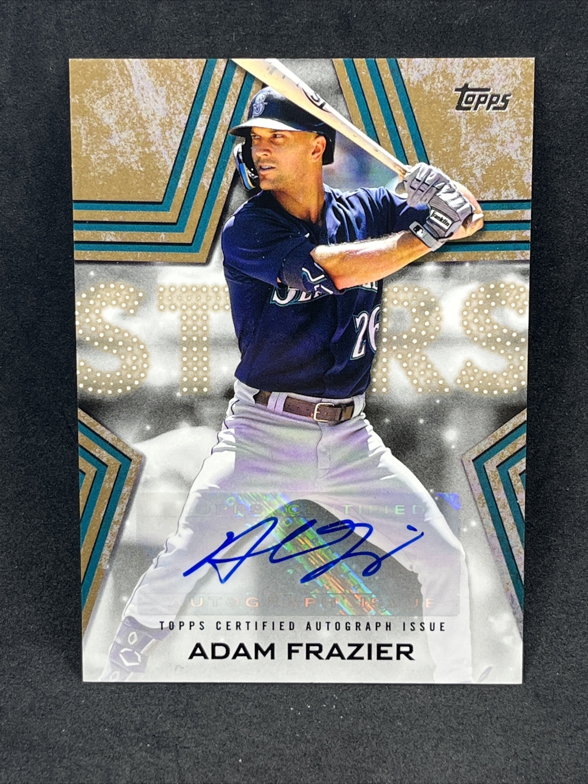 2023 Topps Series 1 Adam Frazier Baseball Stars Auto Gold /50 Mariners ...