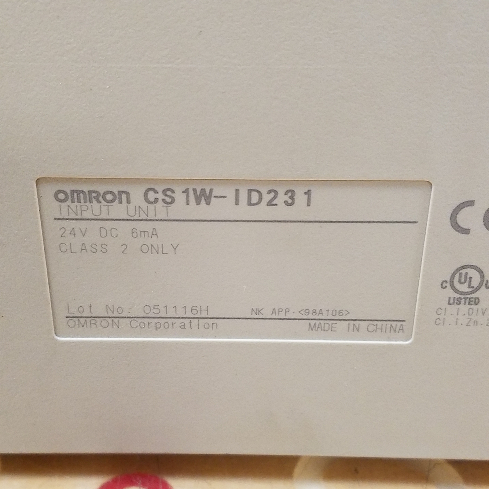 Omron CS1W-ID231 Input Unit, 24 VDC - USED | eBay