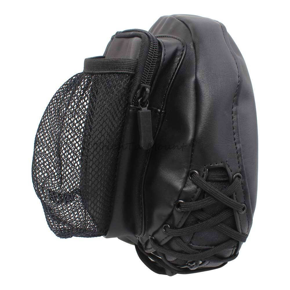 PU Leather Black Motorcycle Rider Backrest Organizer Bag Universal For ...