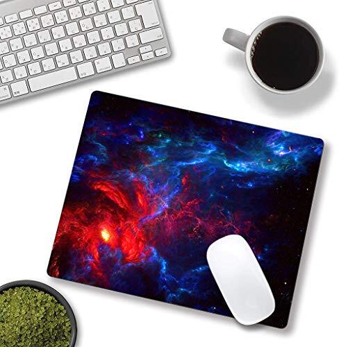 Mouse Pad, Red and Blue Nebula Mouse Pad, Mouse Mat Galaxy Stars Light ...