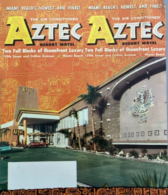 Miami Beach Advertising Brochure Aztec Resort Motel Vintage 1960 SEE ...