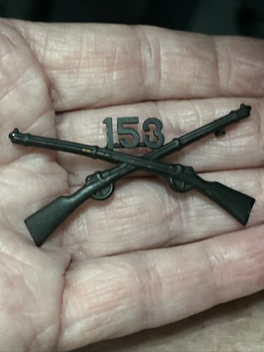 WWI US Army 153rd Infantry Regiment Officer Collar Insignia Lapel Pin ...