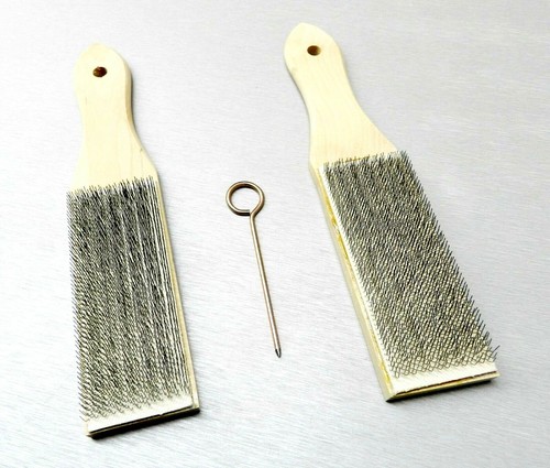 2 Piece FILE CARD Cleaner & Pick File Brush Clean Files Remove Chip ...