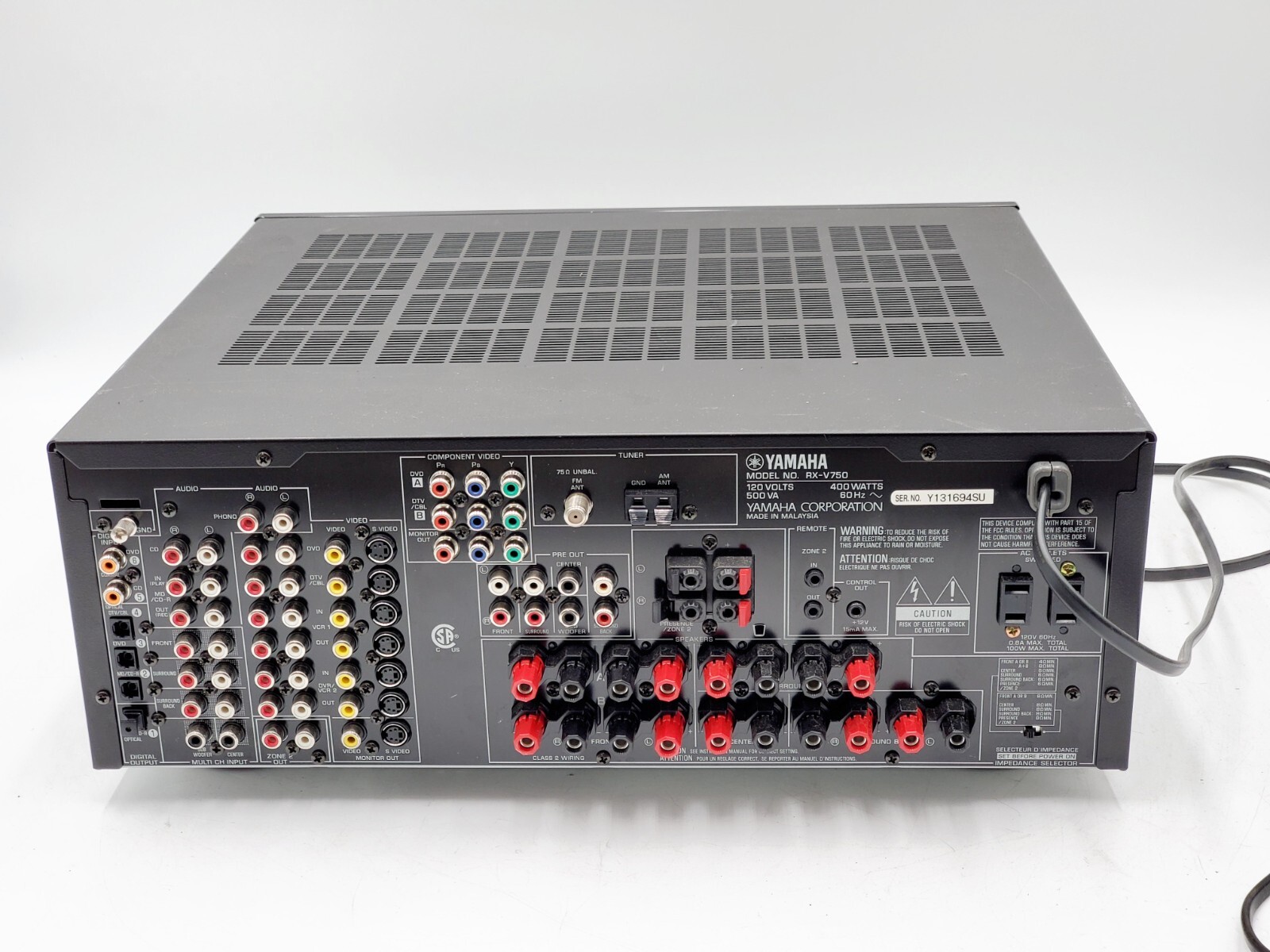 Yamaha RX-V750 7.1-Channel Digital Home Theater Receiver | eBay