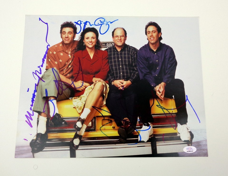 Seinfeld Full Cast Jerry Michael Richards Signed Autograph Photo PSA ...