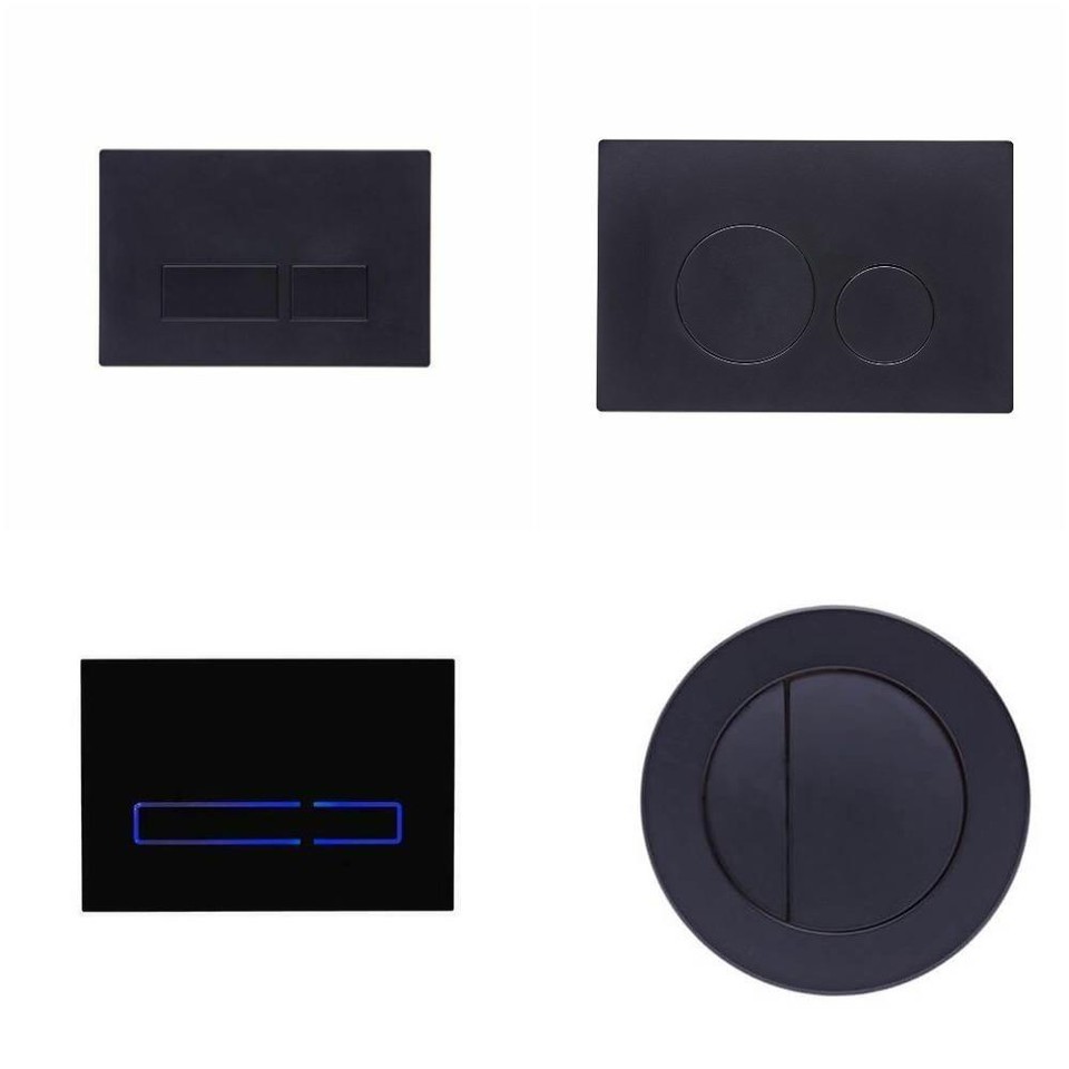 BLACK Replacement Dual Flush Push Button for Pneumatic only Concealed ...