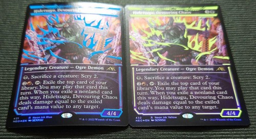 Mtg Devouring Chaos Monument Announcement Yellow Blue Neon Ink Foil 432 ...