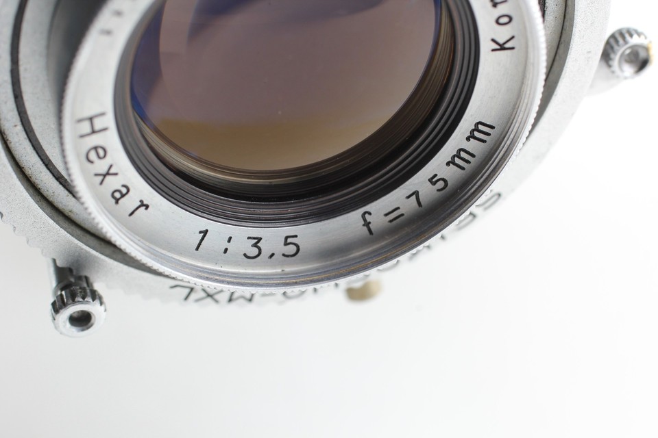 [Near MINT] Konica Konishiroku Pearl IV Camera w/Hexar 75mm f3.5 Lens ...