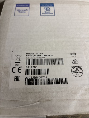 NEW Crestron UC-SB1-CAM-FLEX Video Conference Smart Soundbar & Camera ...