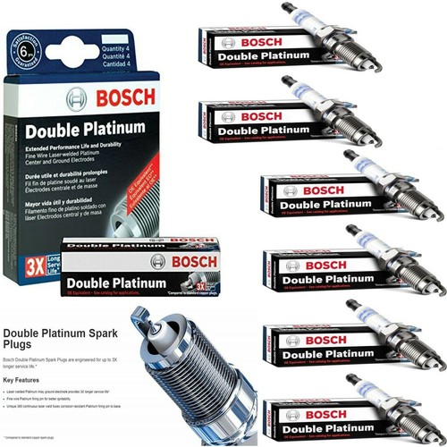 BOSCH OE Double Platinum Spark Plug 6PCS For 2011-2018 BMW X5 L6-3.0L ...