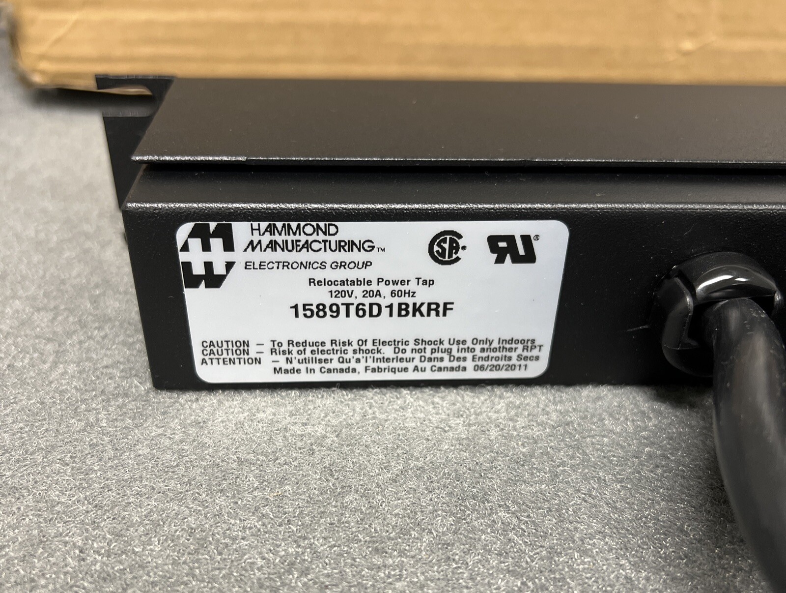 Hammond Manufacturing - Relocatable Power Tap - 120 V, 20 AMP, 60 Hz ...